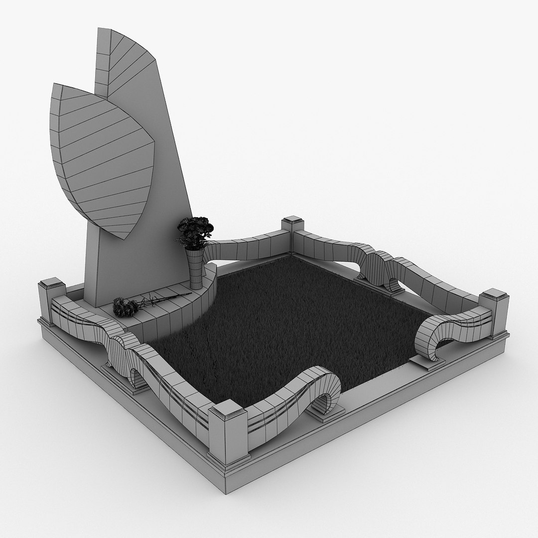 3d Tomb Headstone Model