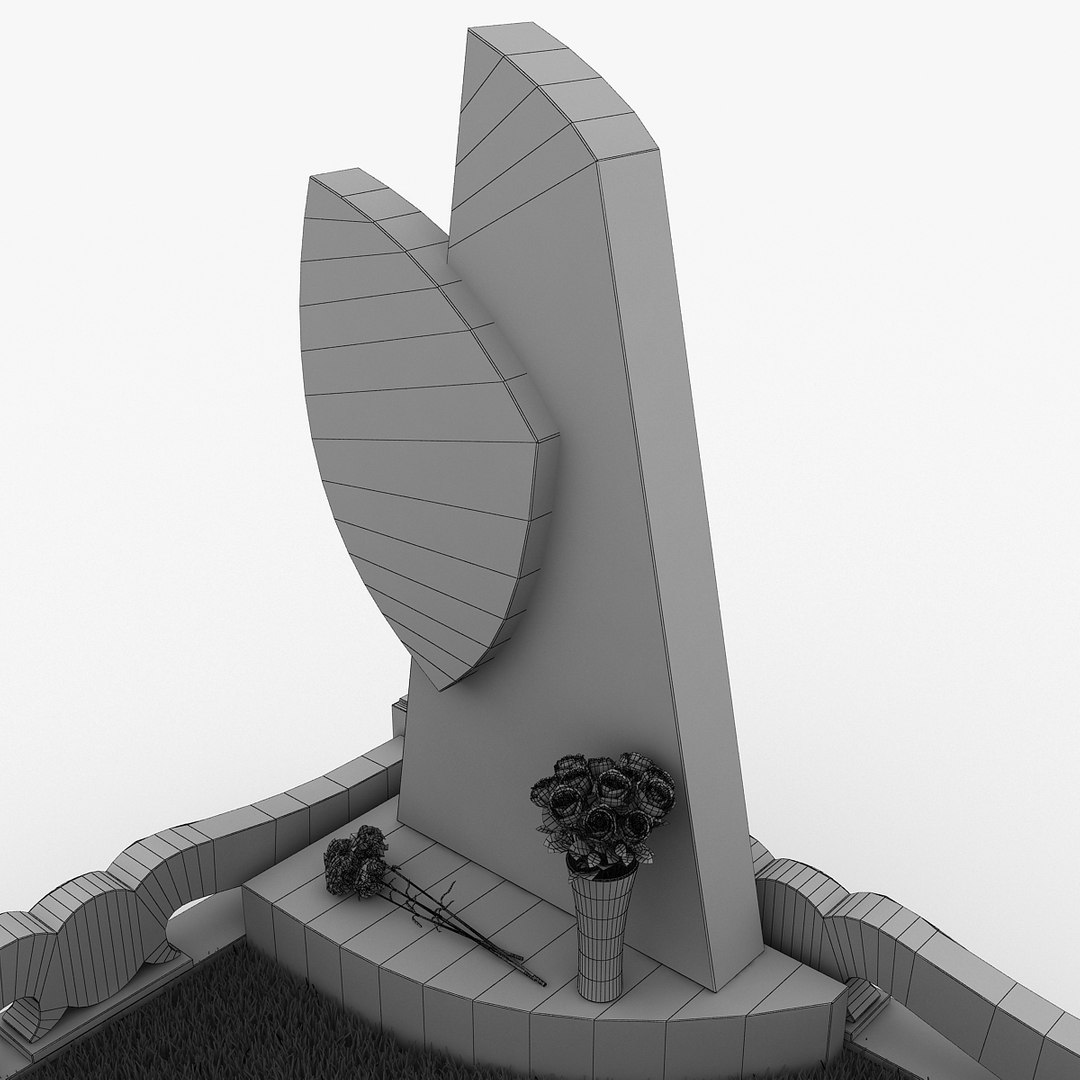 3d Tomb Headstone Model