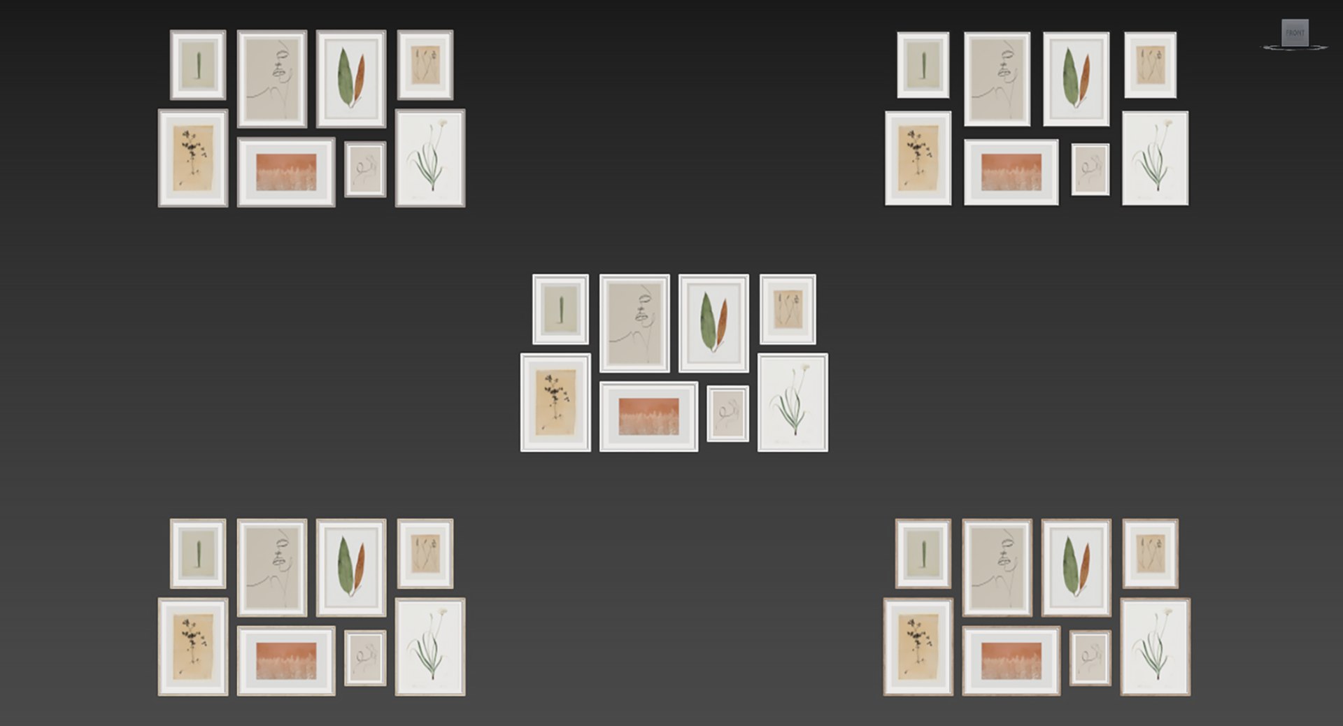 3D Model Picture Frames Set-586 - TurboSquid 2398760