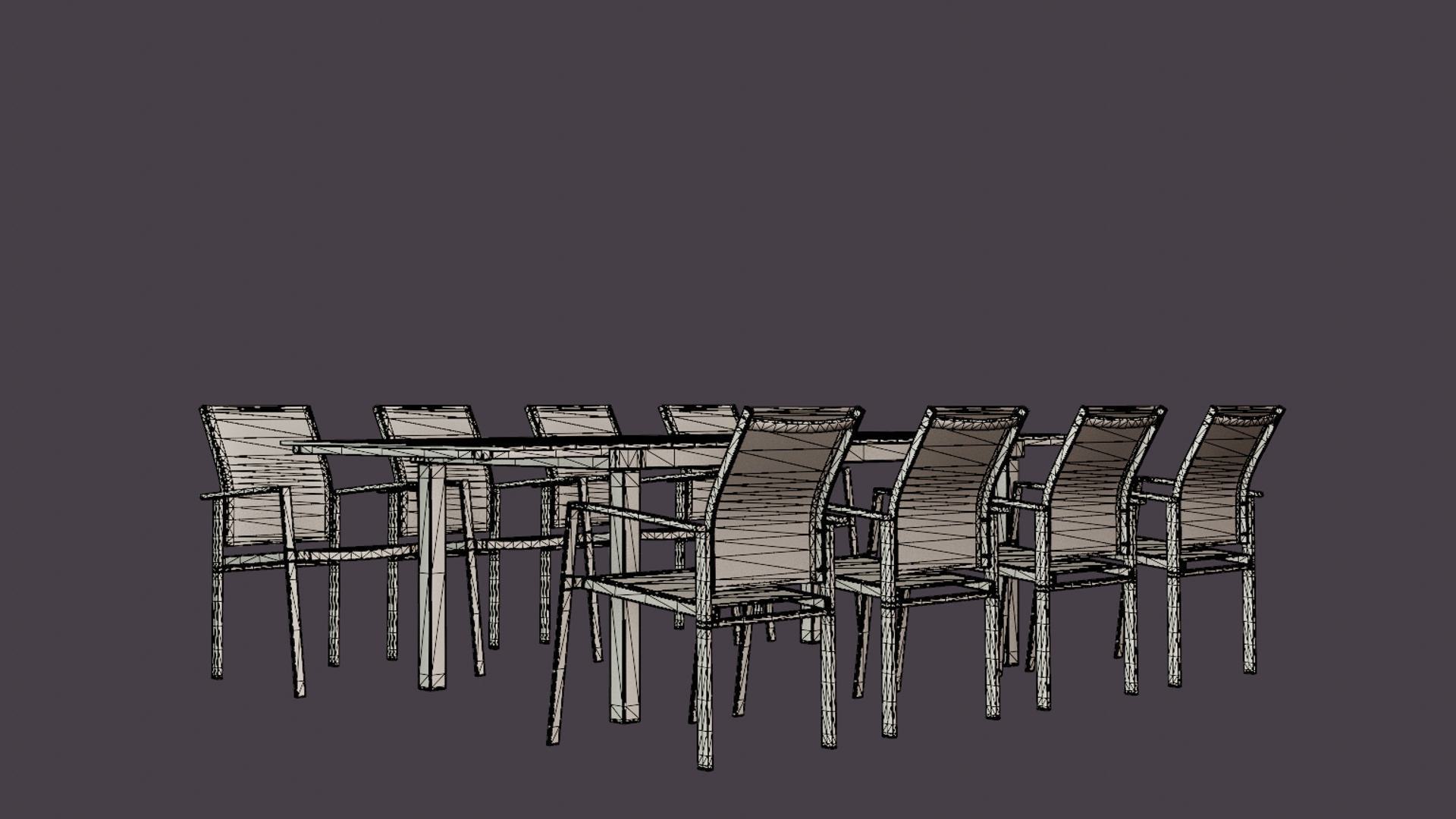 Seattle Dining Set 3D Model - TurboSquid 2240782