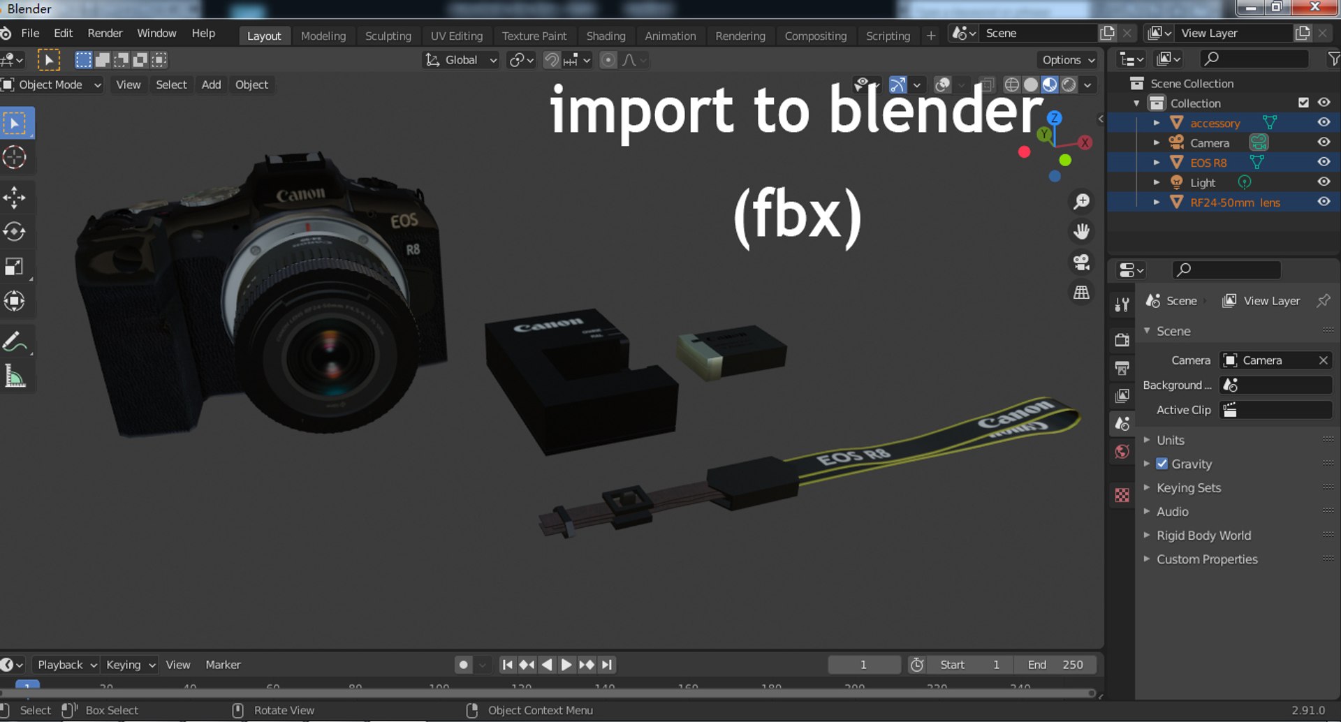 Canon EOS R8 Camera 3D Model - TurboSquid 2041122