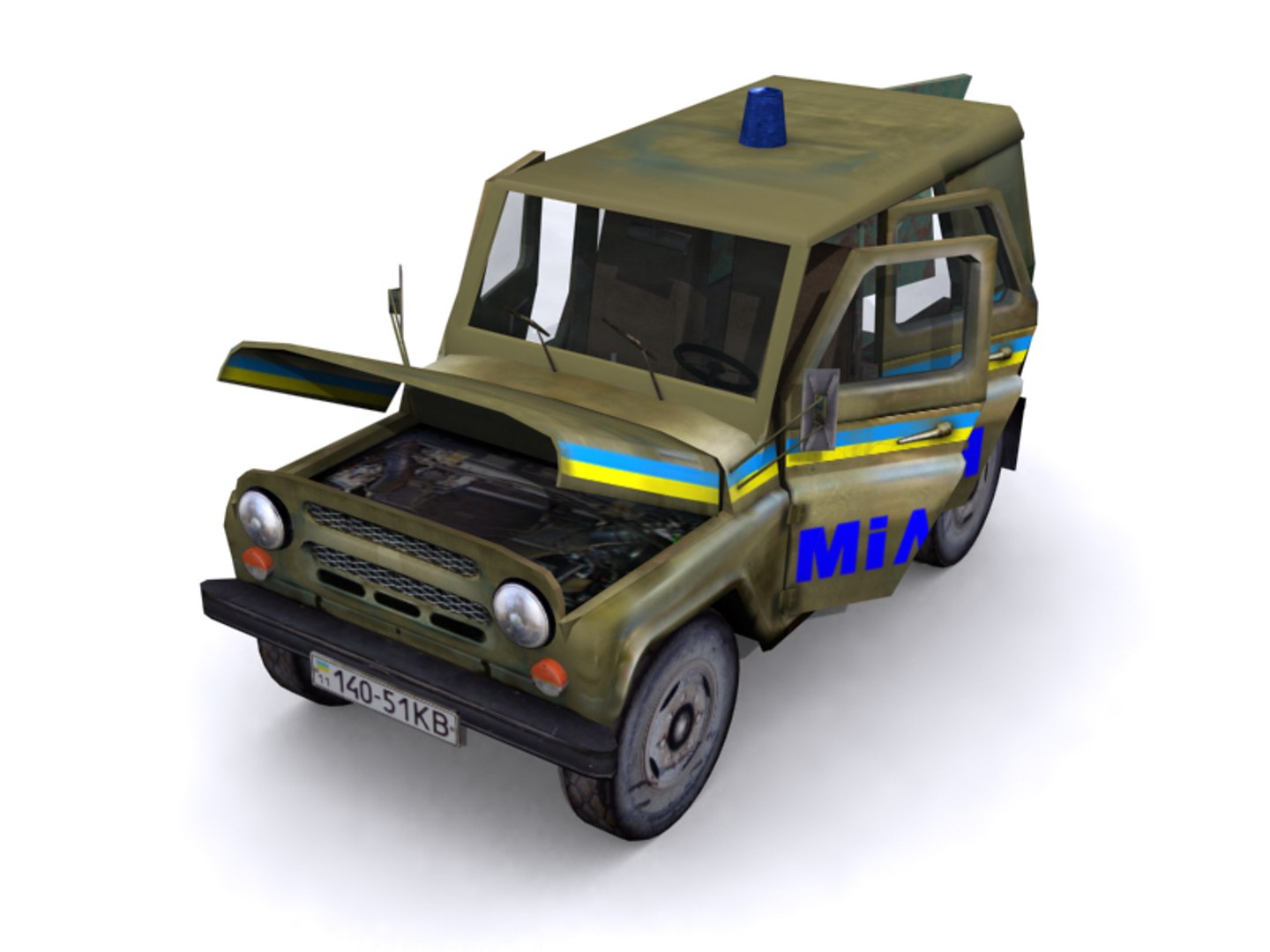 3d model uaz-469 uaz