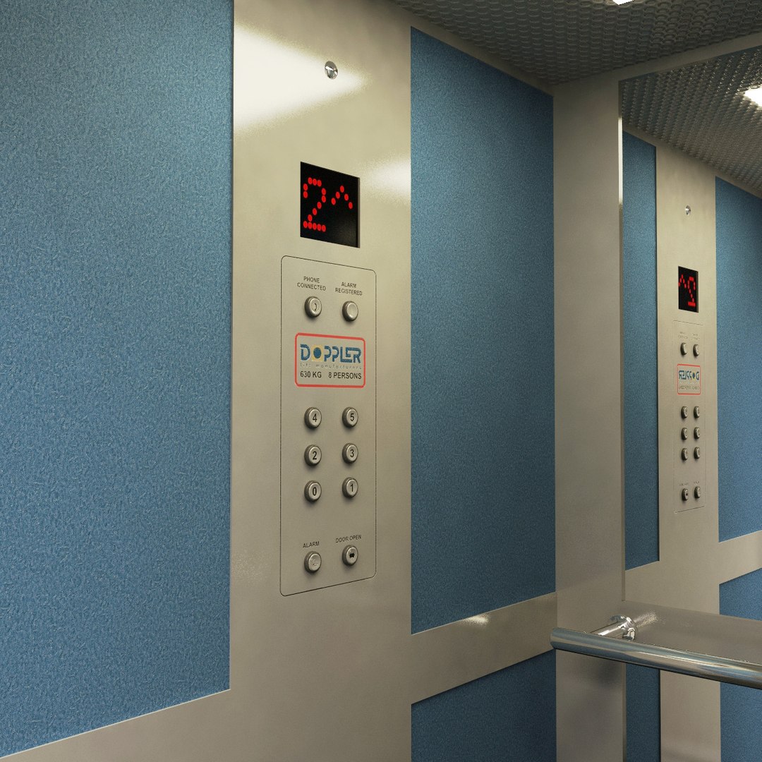 Lift Interior V1 Doors 3d Model