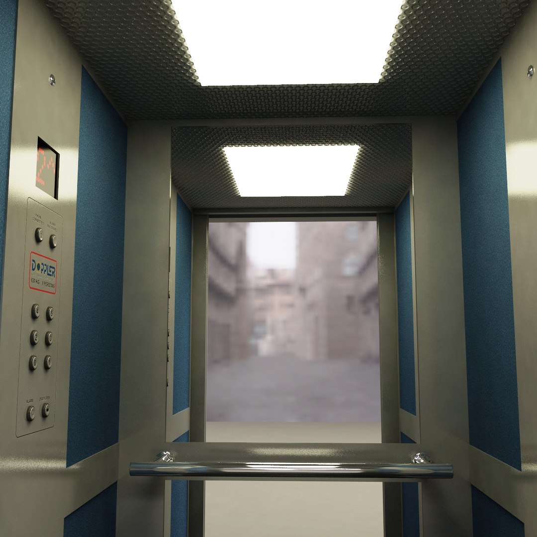 Lift Interior V1 Doors 3d Model