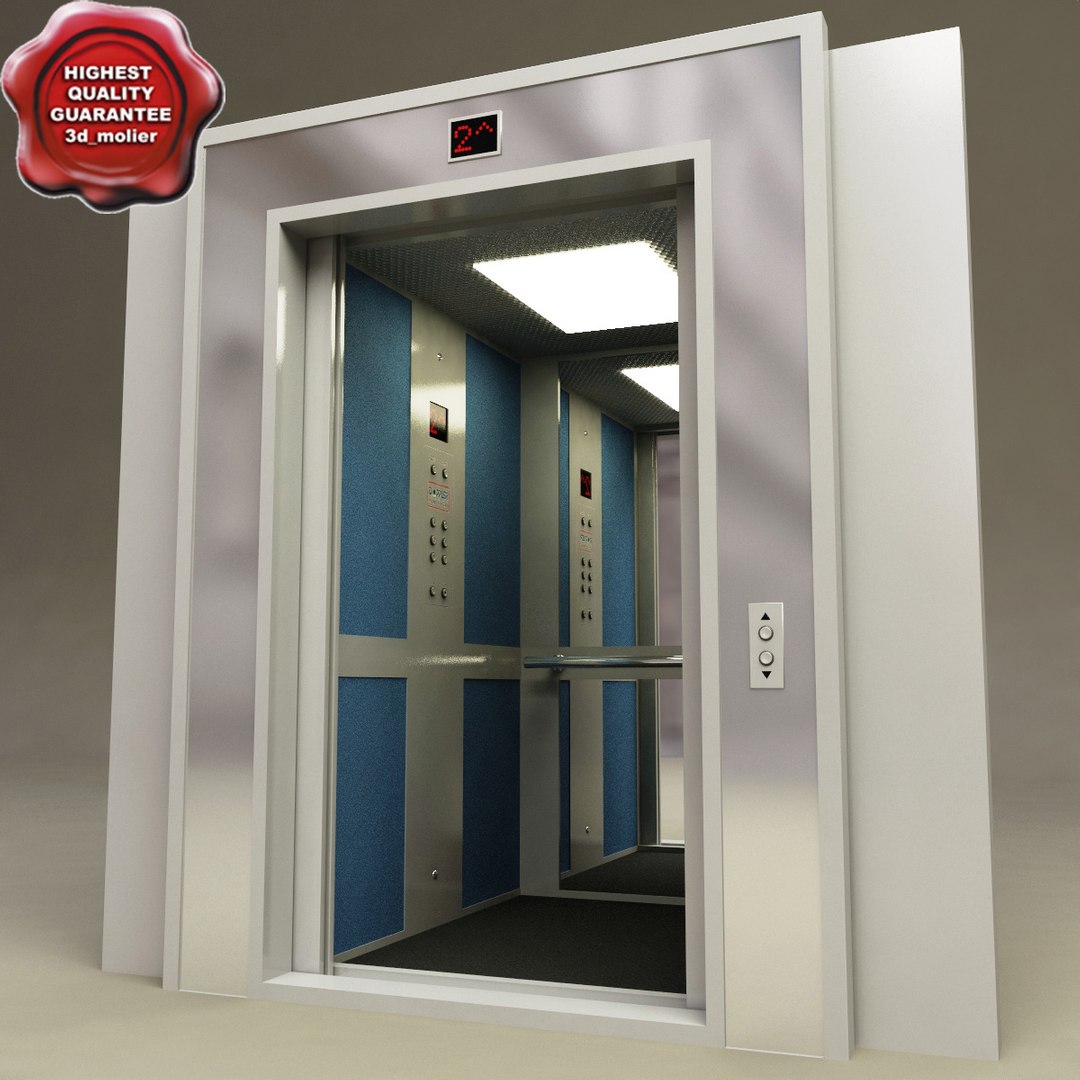 Lift Interior V1 Doors 3d Model