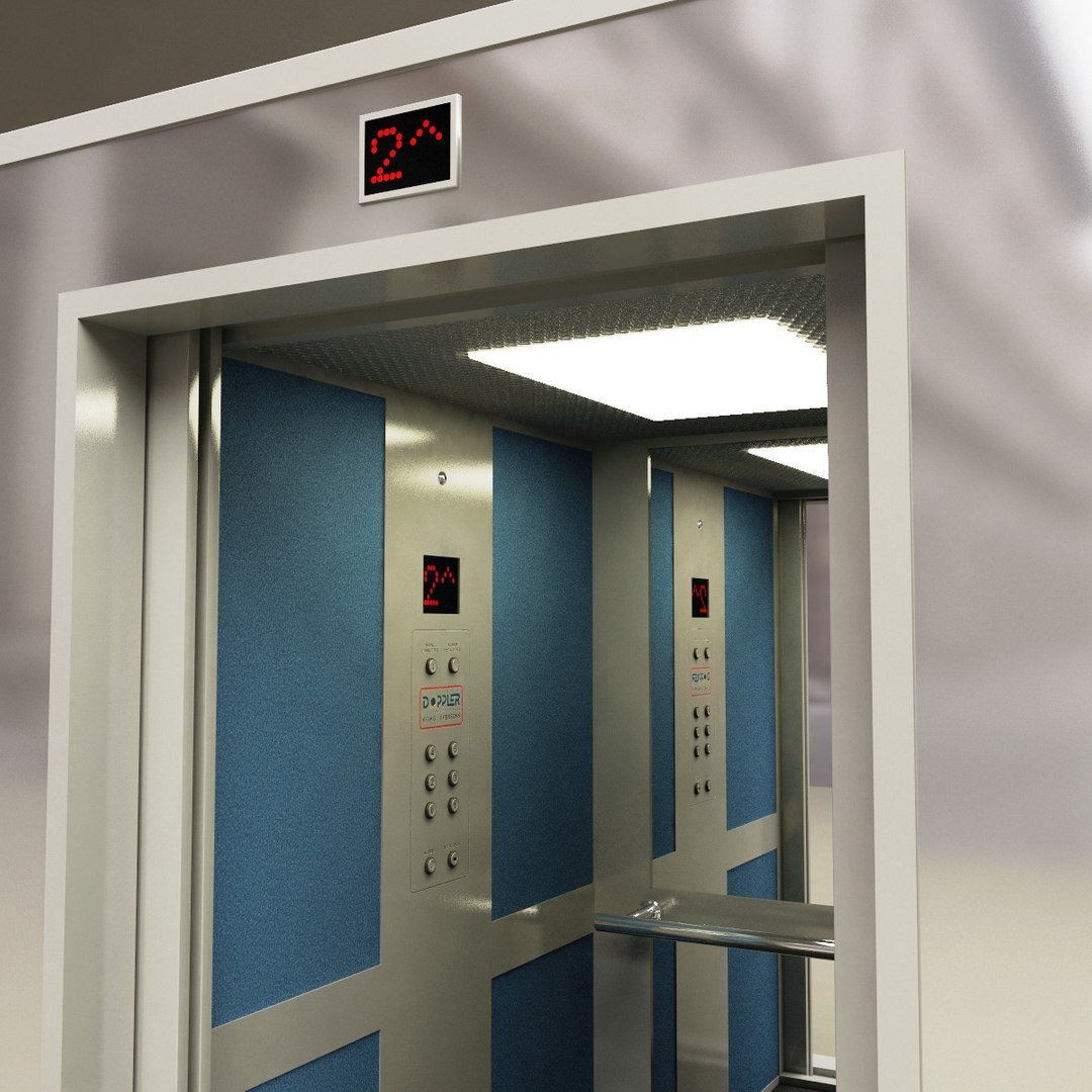 Lift Interior V1 Doors 3d Model