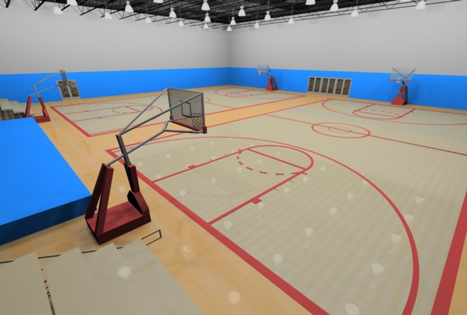 3d gym scene