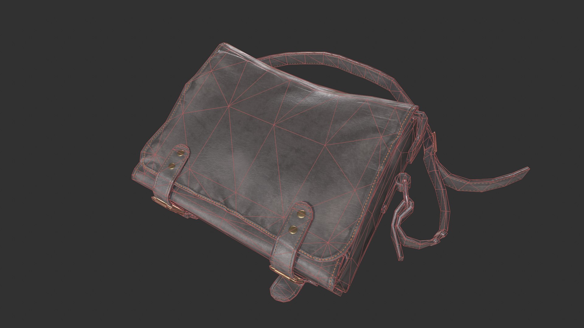 Leather Messenger Bag 3D Model - TurboSquid 2120857