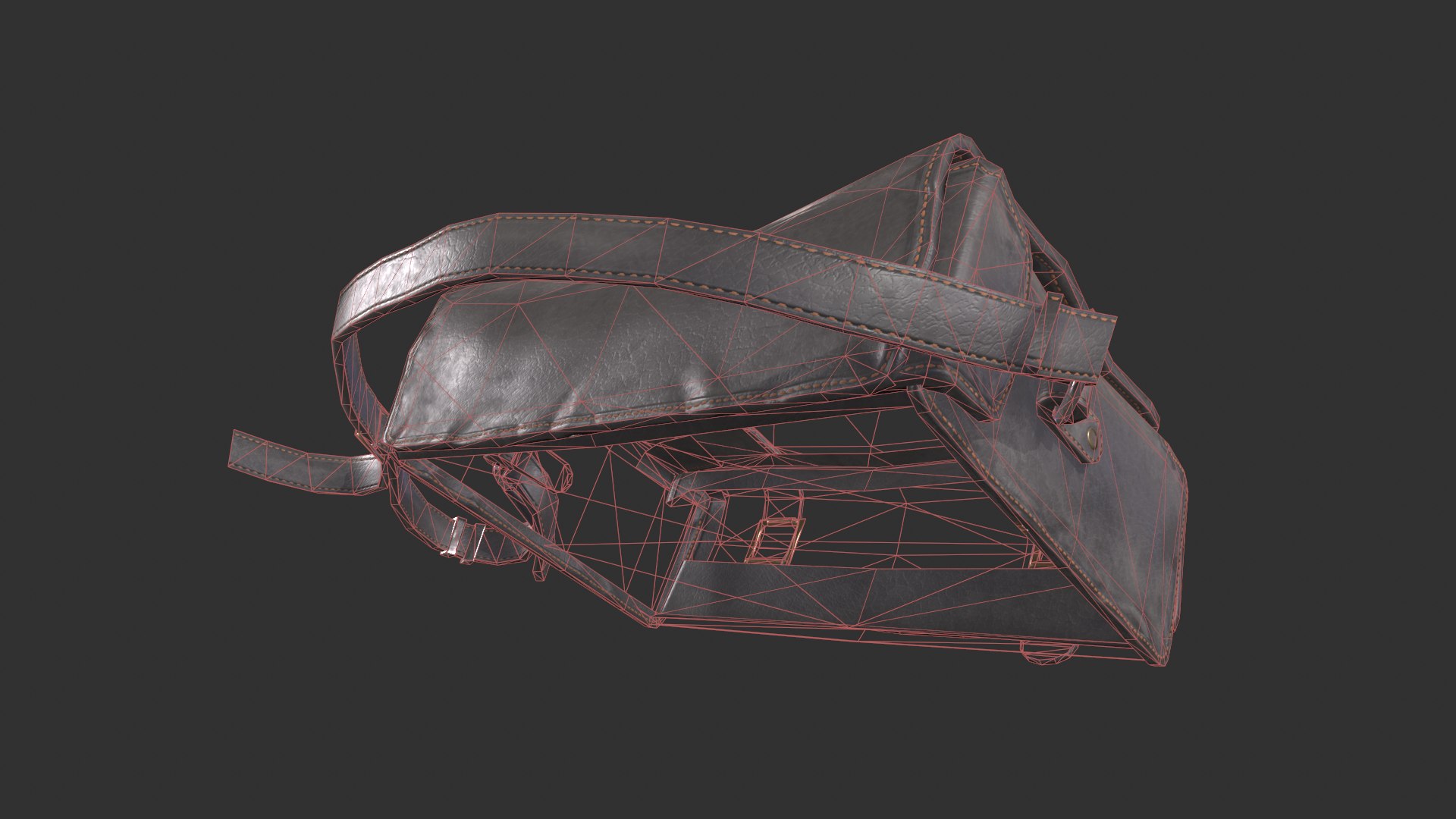 Leather Messenger Bag 3D Model - TurboSquid 2120857