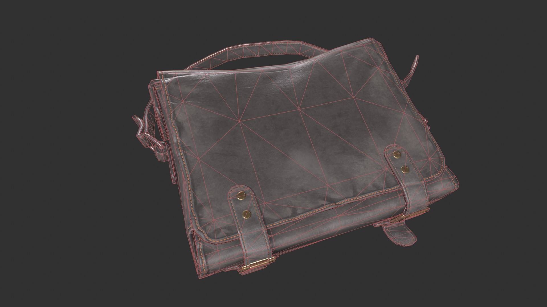 Leather Messenger Bag 3D Model - TurboSquid 2120857