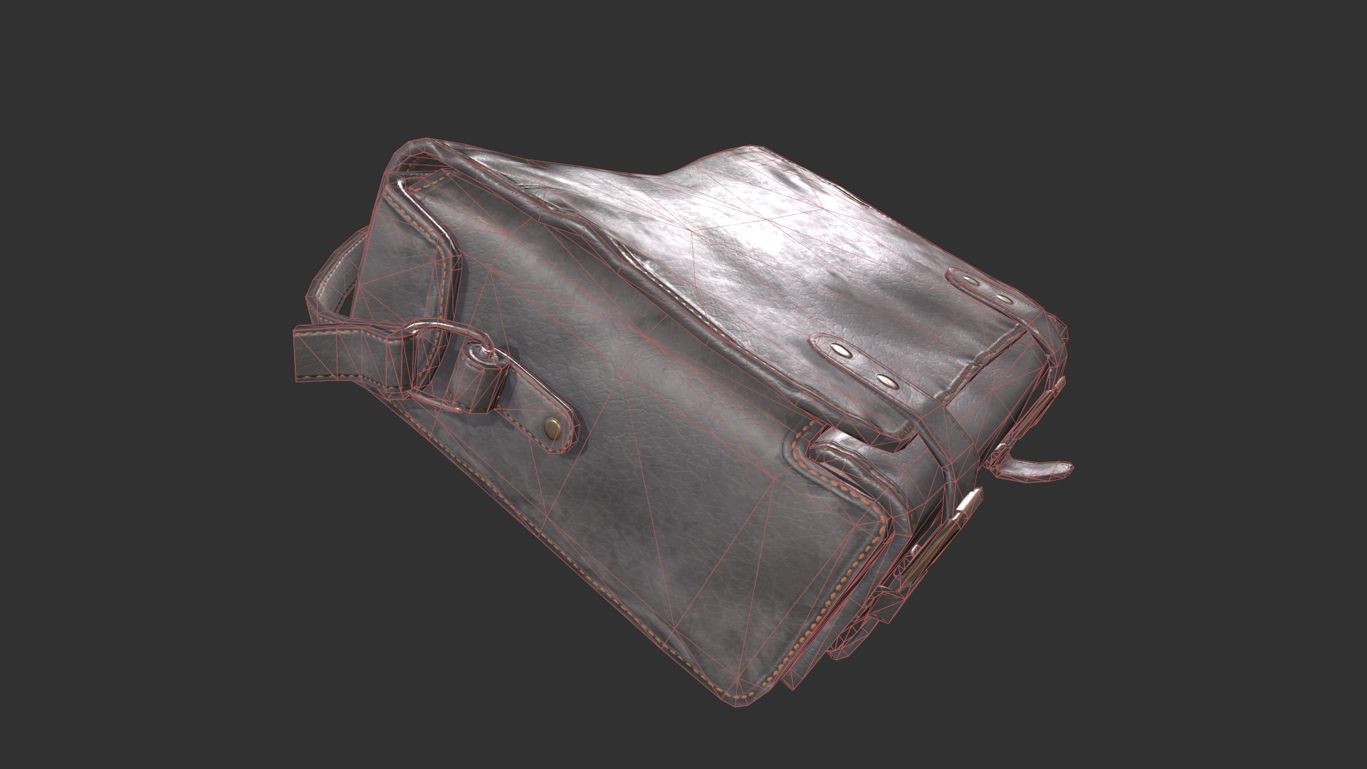 Leather Messenger Bag 3D Model - TurboSquid 2120857