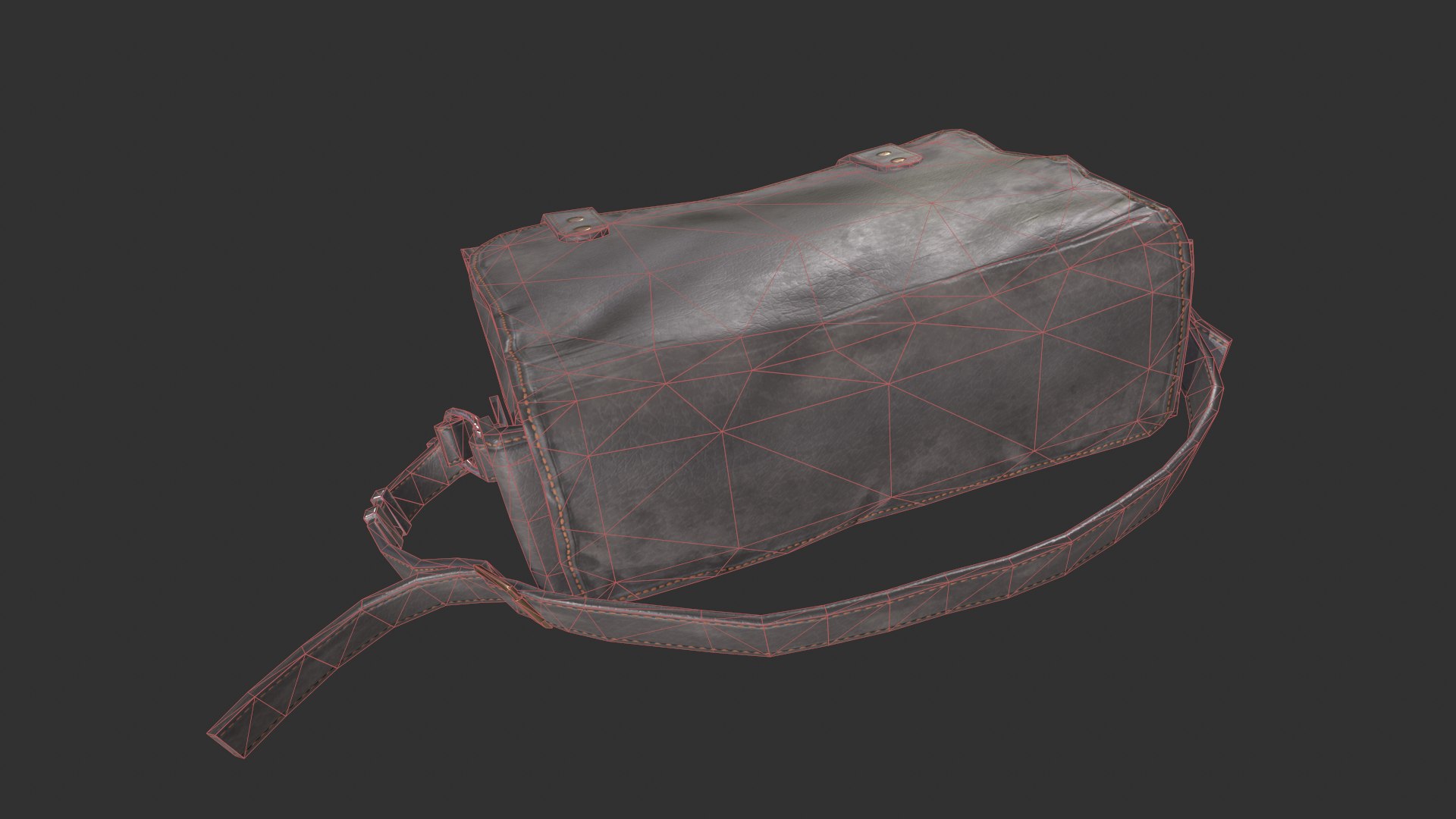 Leather Messenger Bag 3D Model - TurboSquid 2120857