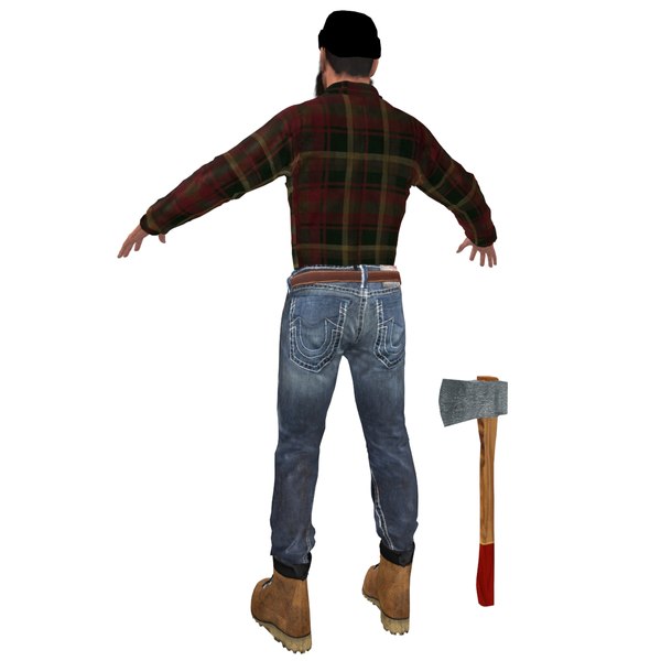 canadian lumberjack man 3d max