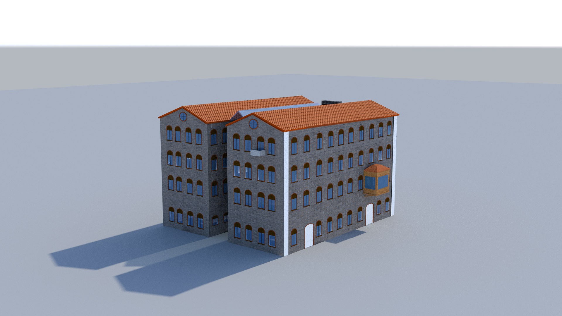 3D Historic Old Building Model - TurboSquid 1263706