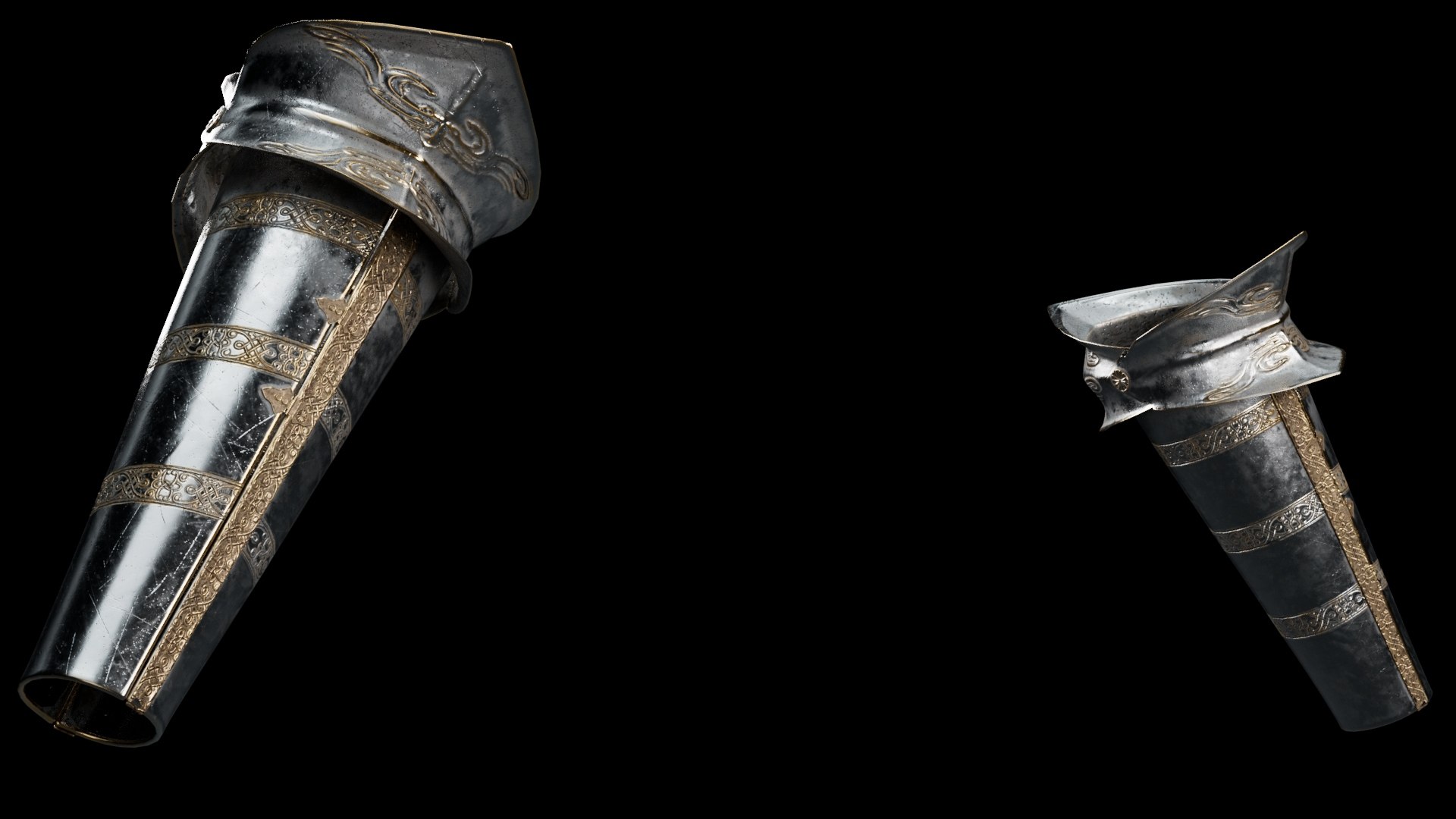 Female Knigt Elbow Wrist Armor Set MidPoly 3D - TurboSquid 2034158