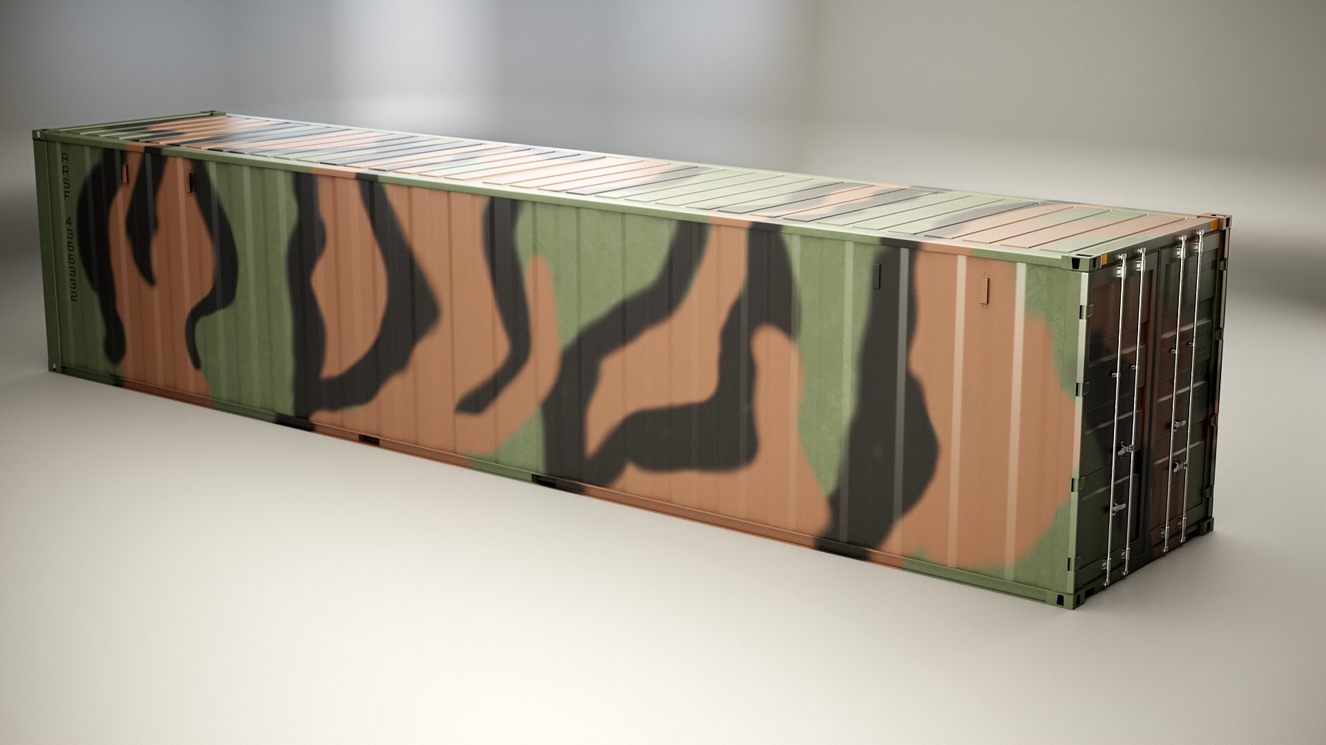 3D Intermodal Military Shipping Container 40-foot-long - TurboSquid 2348449