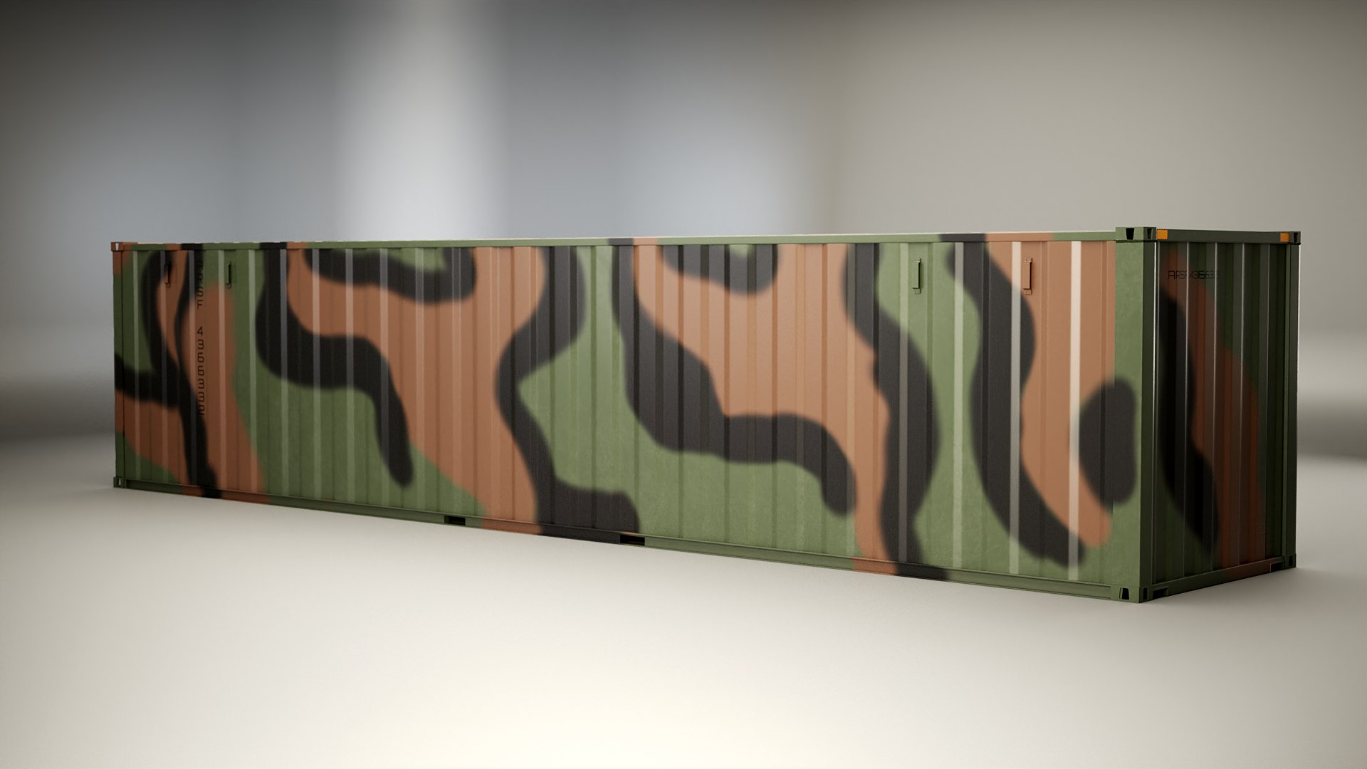 3D Intermodal Military Shipping Container 40-foot-long - TurboSquid 2348449
