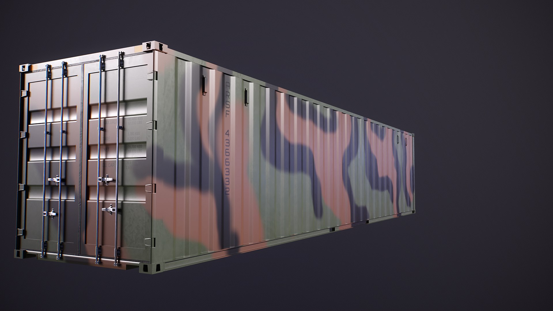 3D Intermodal Military Shipping Container 40-foot-long - TurboSquid 2348449