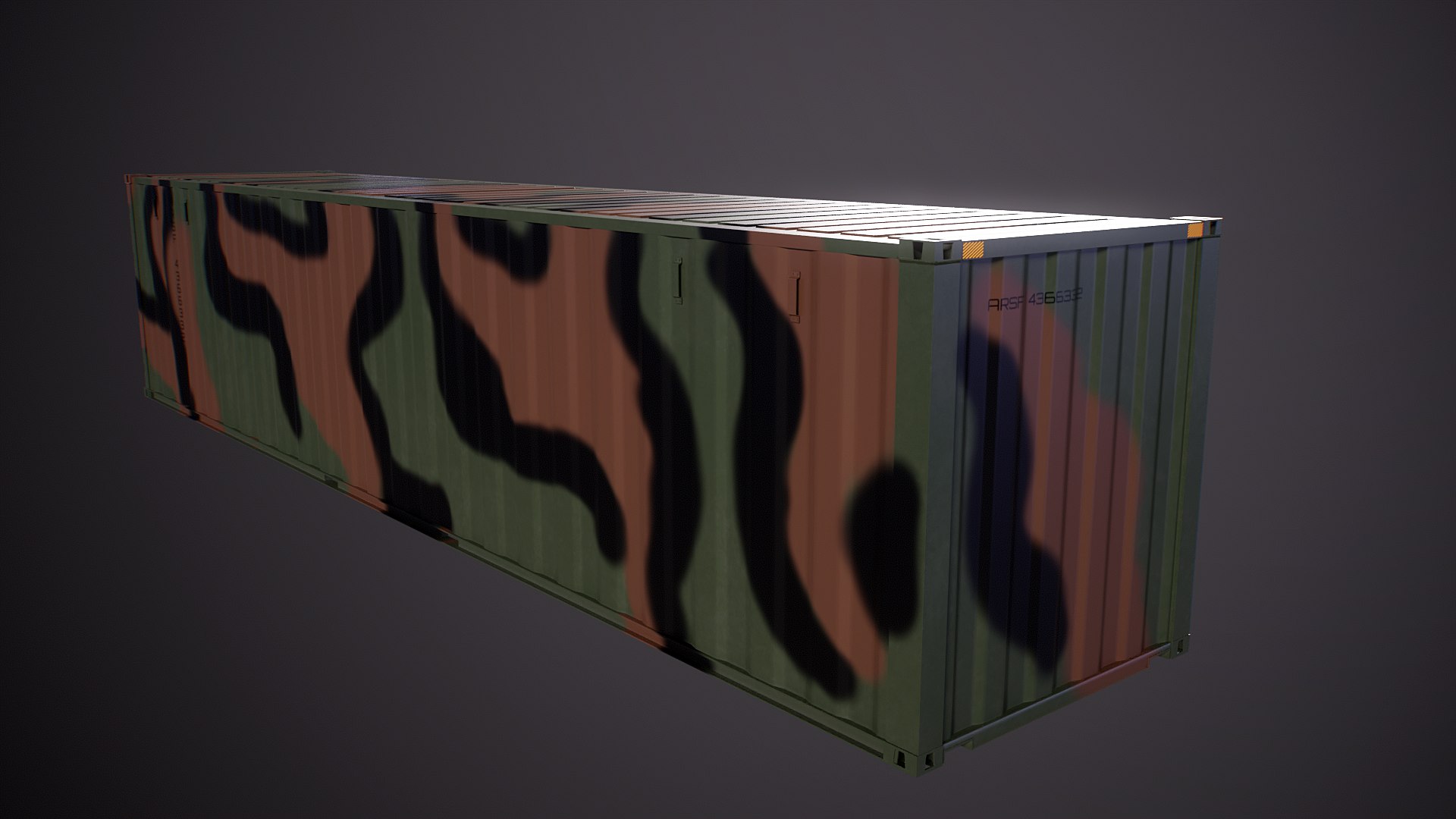 3D Intermodal Military Shipping Container 40-foot-long - TurboSquid 2348449