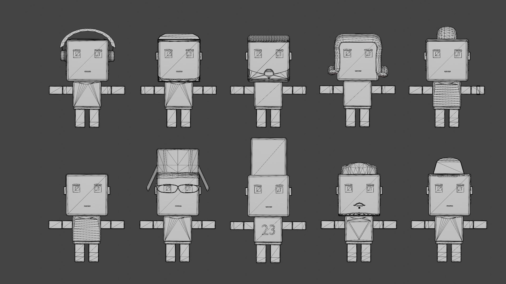Cubic Characters 3D - TurboSquid 2378769