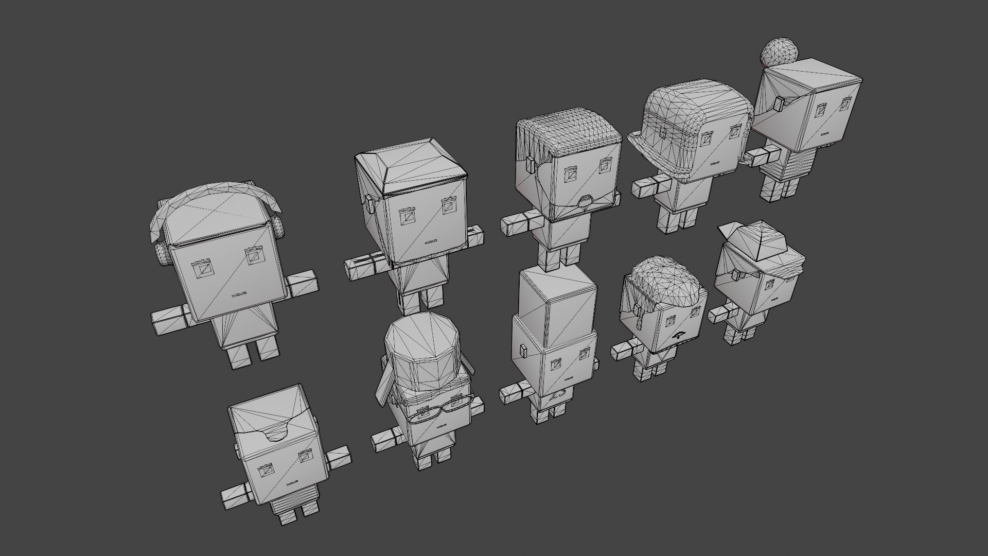 Cubic Characters 3D - TurboSquid 2378769