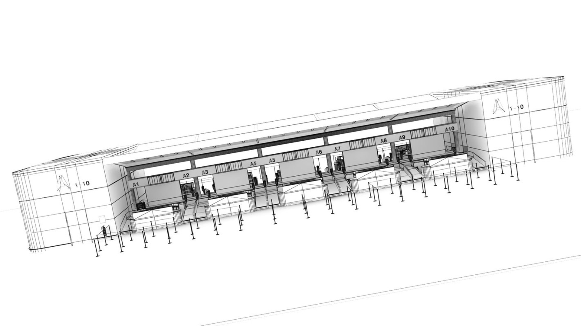 3D model airport baggage reclaim room - TurboSquid 1452915