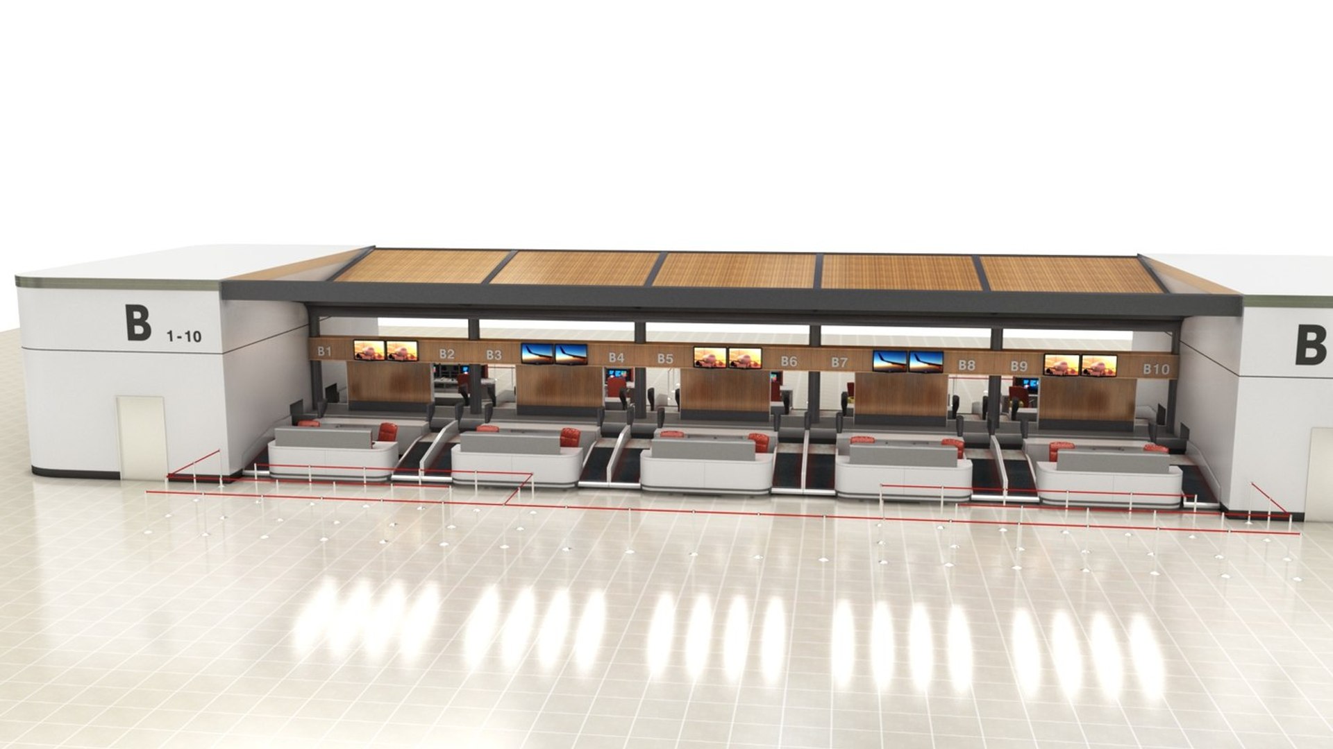 3D model airport baggage reclaim room - TurboSquid 1452915