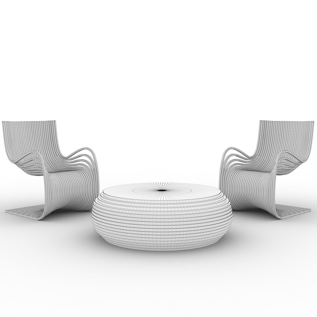 Pipo Chair And Cheese Table 3D - TurboSquid 1724784