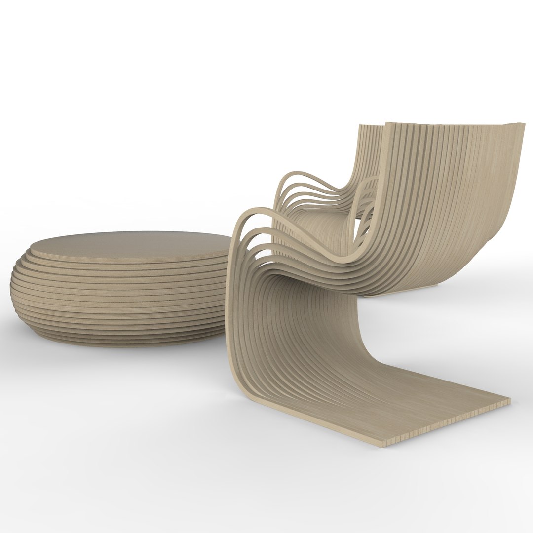 Pipo Chair And Cheese Table 3D - TurboSquid 1724784