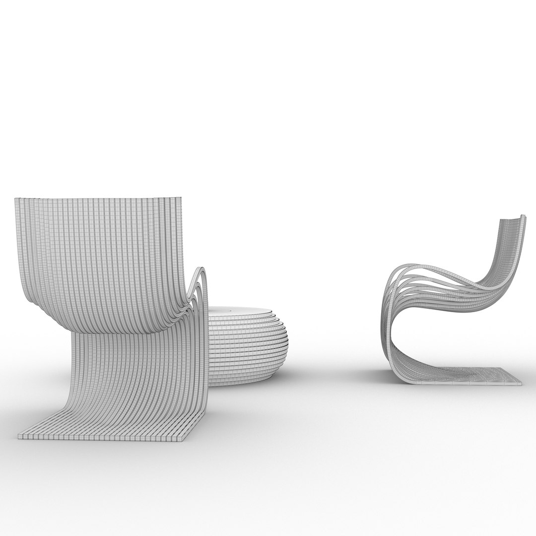 Pipo Chair And Cheese Table 3D - TurboSquid 1724784