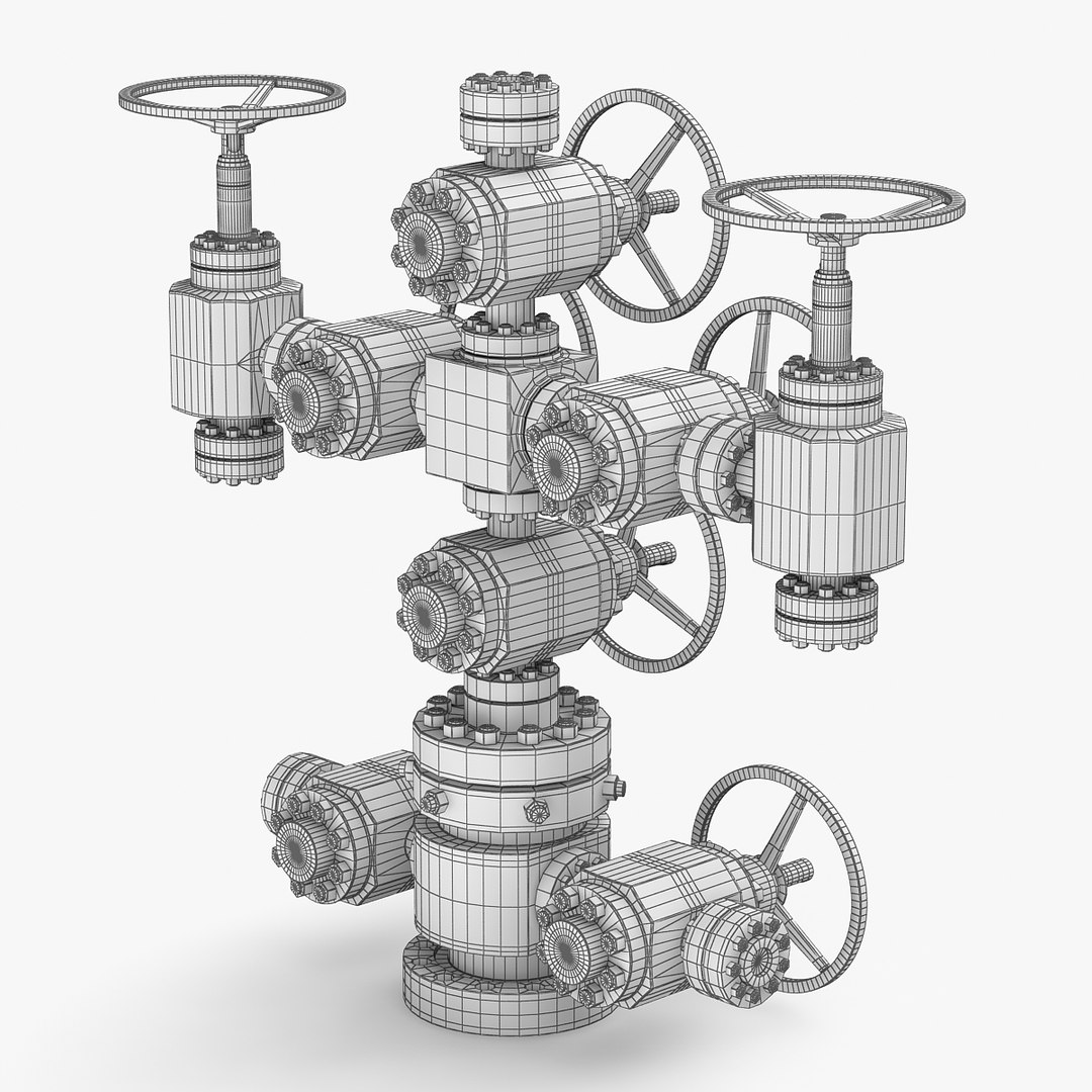 Oil Wellhead Tree 3D Model - TurboSquid 1372722