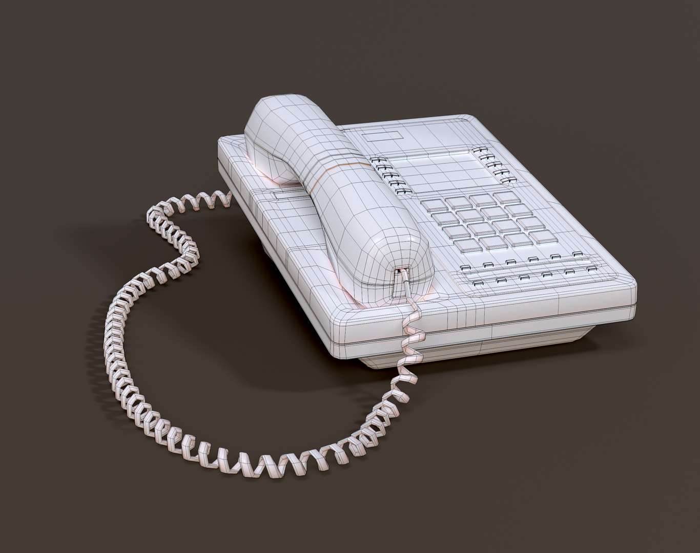 Old Office Desk Phone Model - TurboSquid 2311978