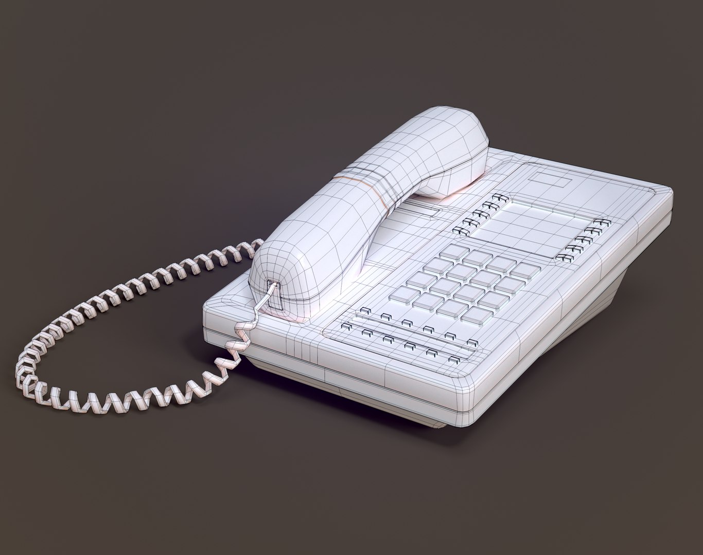 Old Office Desk Phone Model - TurboSquid 2311978