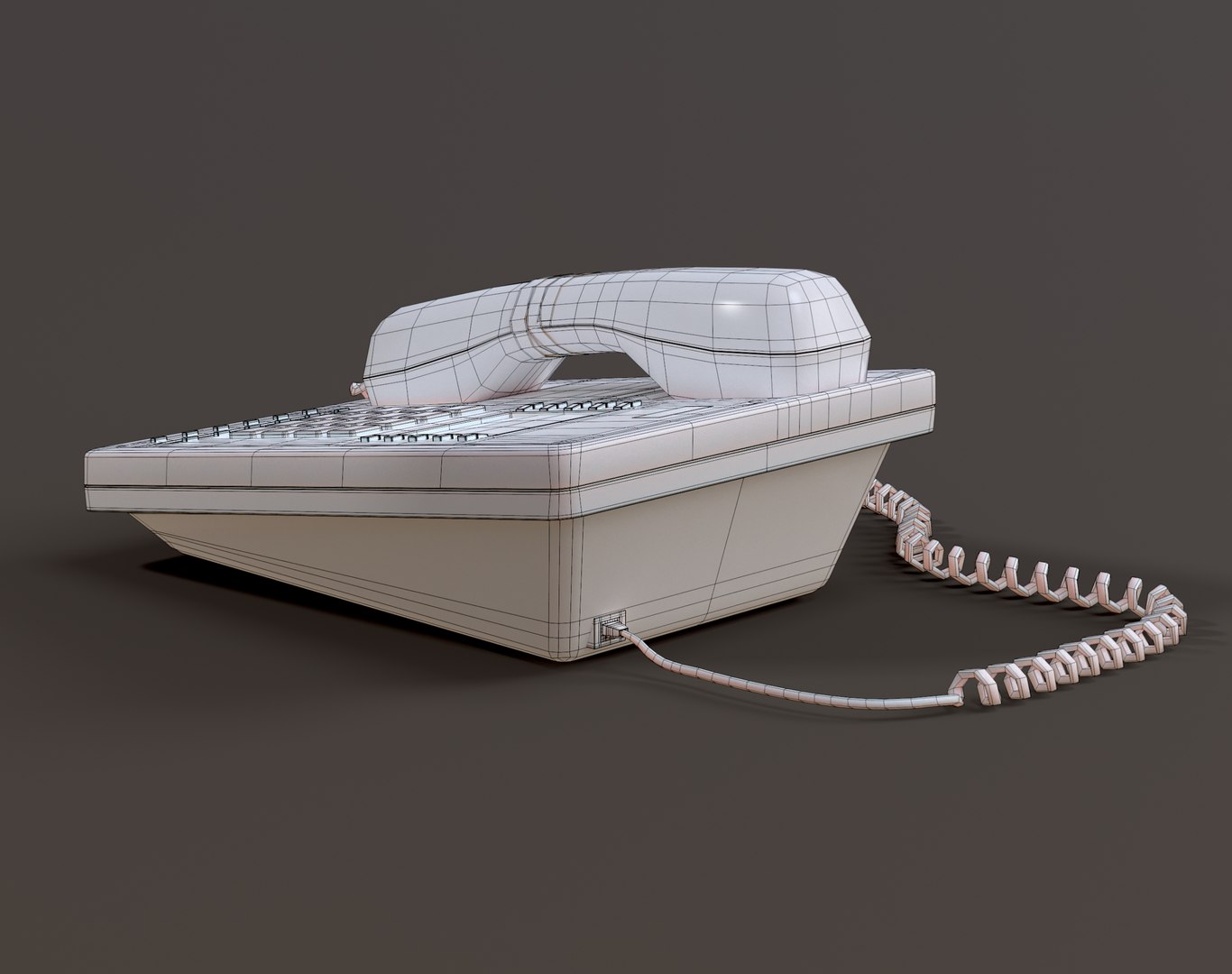 Old Office Desk Phone Model - TurboSquid 2311978