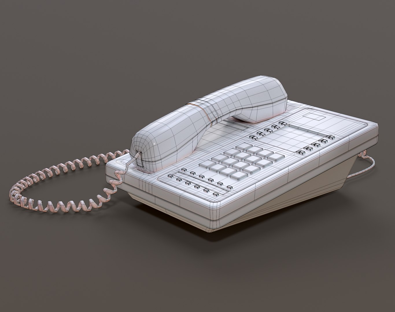 Old Office Desk Phone Model - TurboSquid 2311978