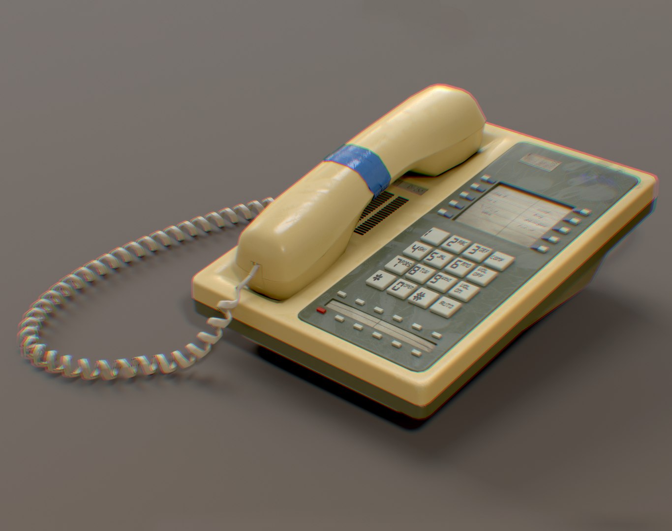 Old Office Desk Phone Model - TurboSquid 2311978