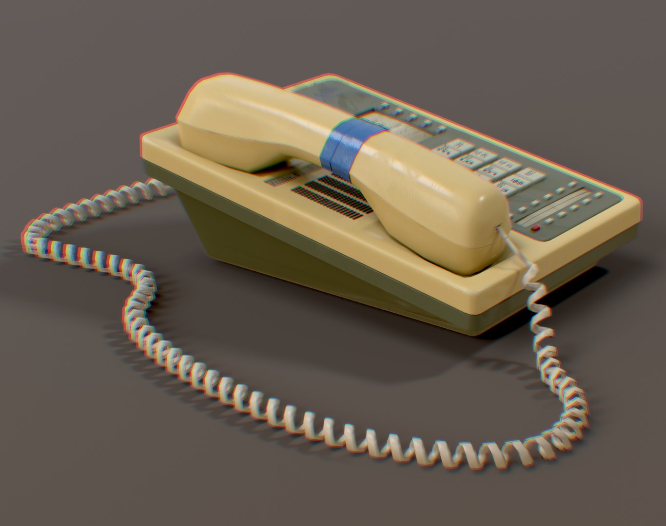Old Office Desk Phone Model - TurboSquid 2311978