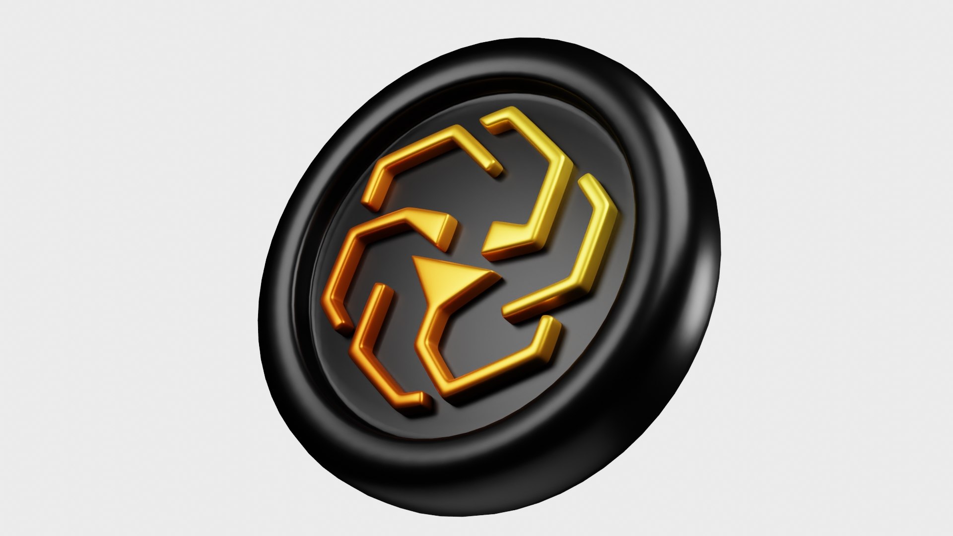 Unus Sed LEO Or LEO Black Crypto Coin With Cartoon Style 3D Model ...