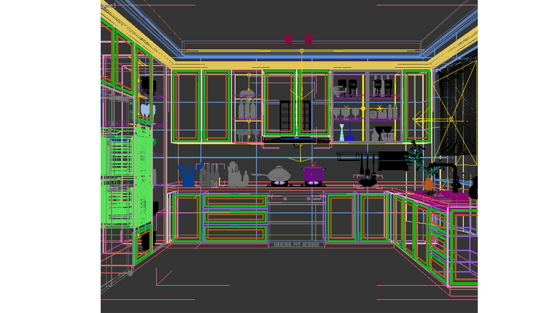 Europe Style Interior 3D Blocks Kitchen 3D Model 3D Model - TurboSquid ...