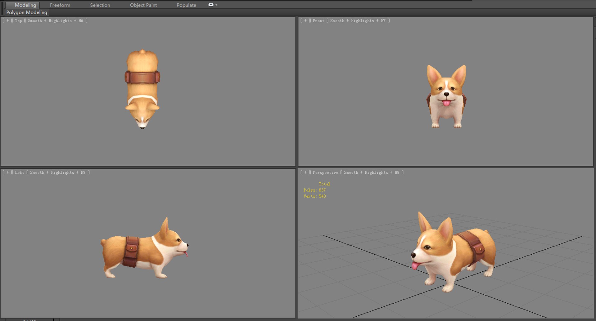 3D Cartoon Puppy - Corgi - Baby Dog Model - TurboSquid 1717239