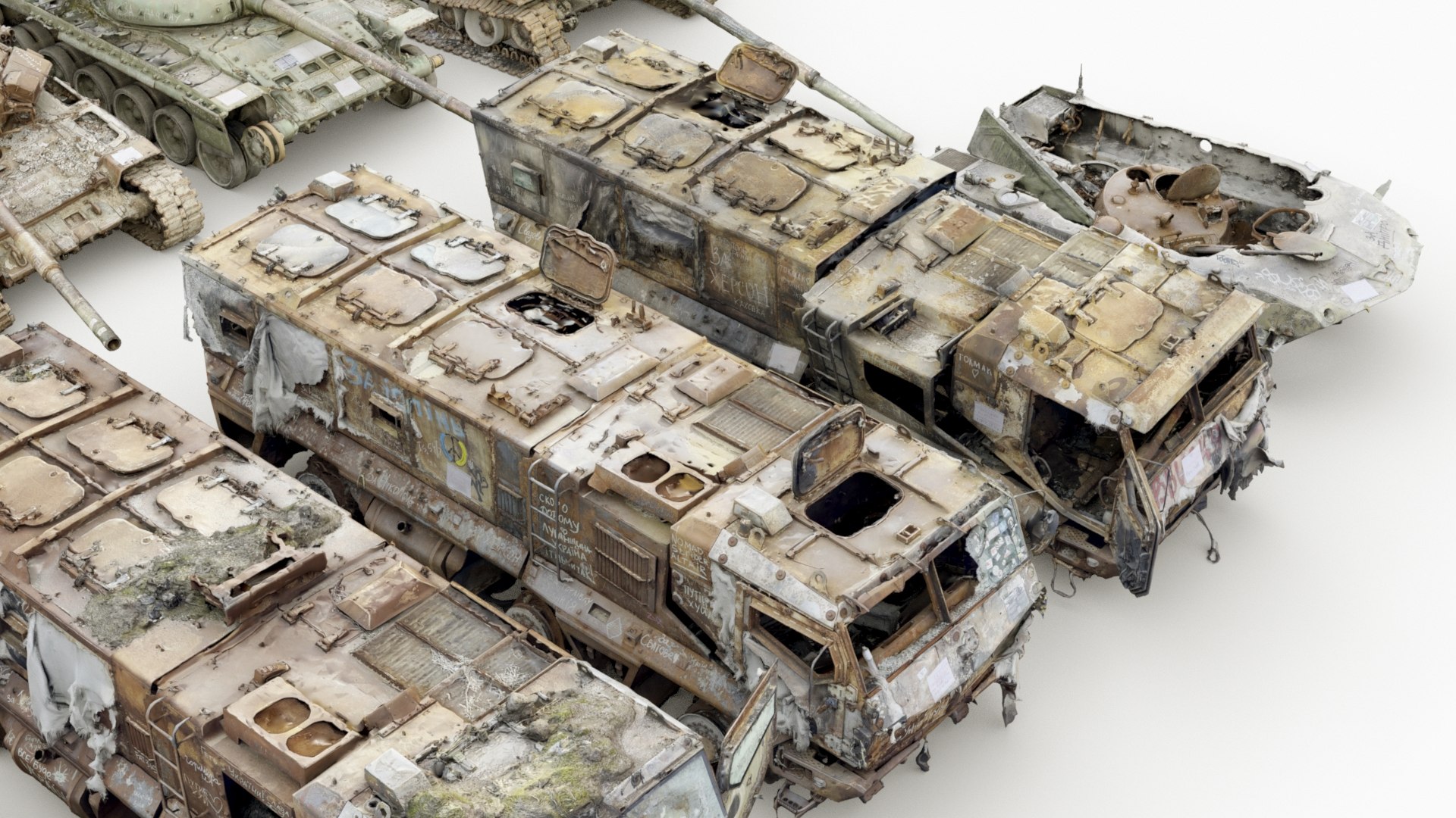 3D model Destroyed russian armored vehicles Vol3 - TurboSquid 2168833