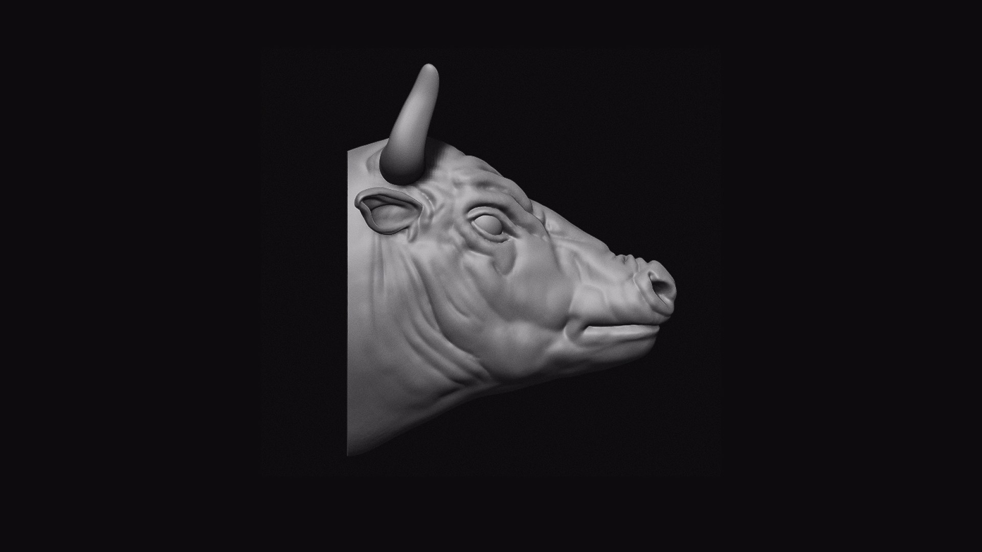 3D Bull Head Model - TurboSquid 1678897