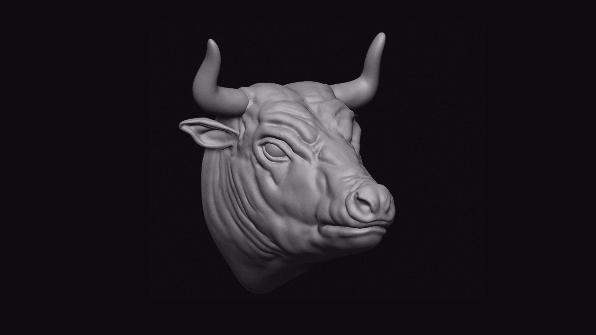 3D Bull Head Model - TurboSquid 1678897