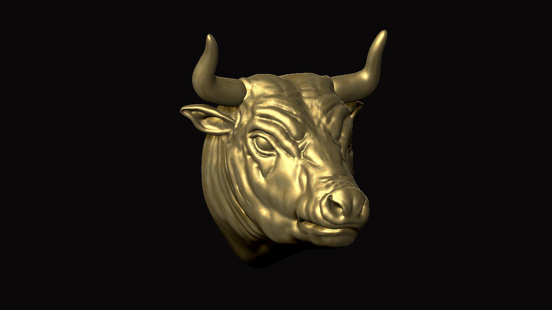 3D Bull Head Model - TurboSquid 1678897