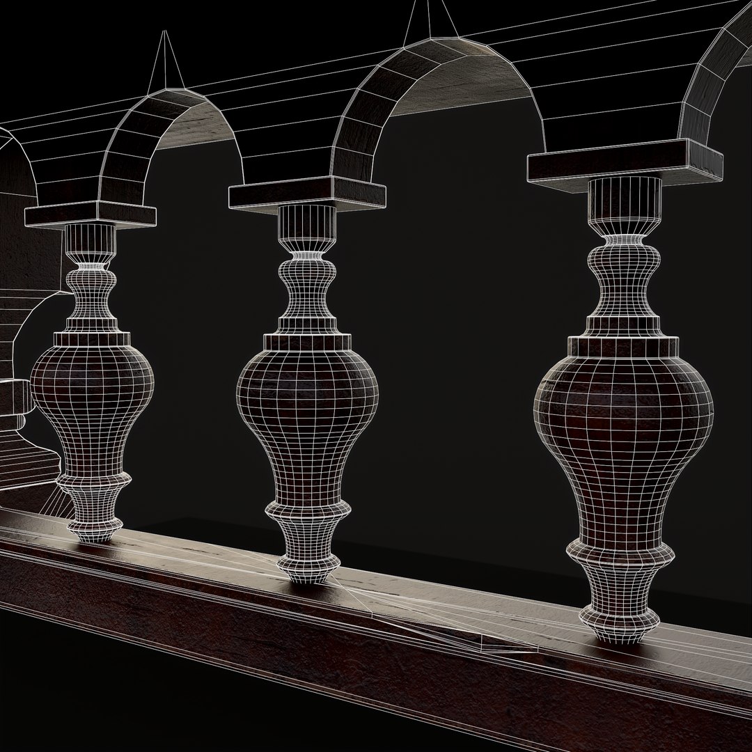 3D Medieval Elegant Rectangle Table - TurboSquid 1930285