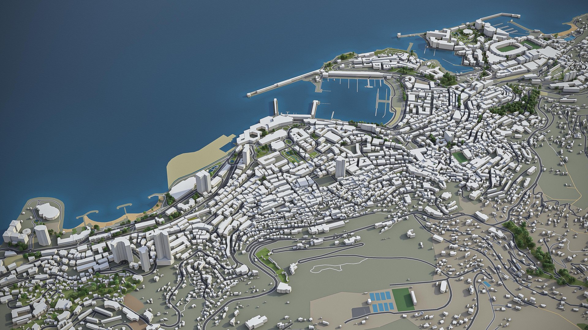3D Monaco Surrounding - - TurboSquid 1497518