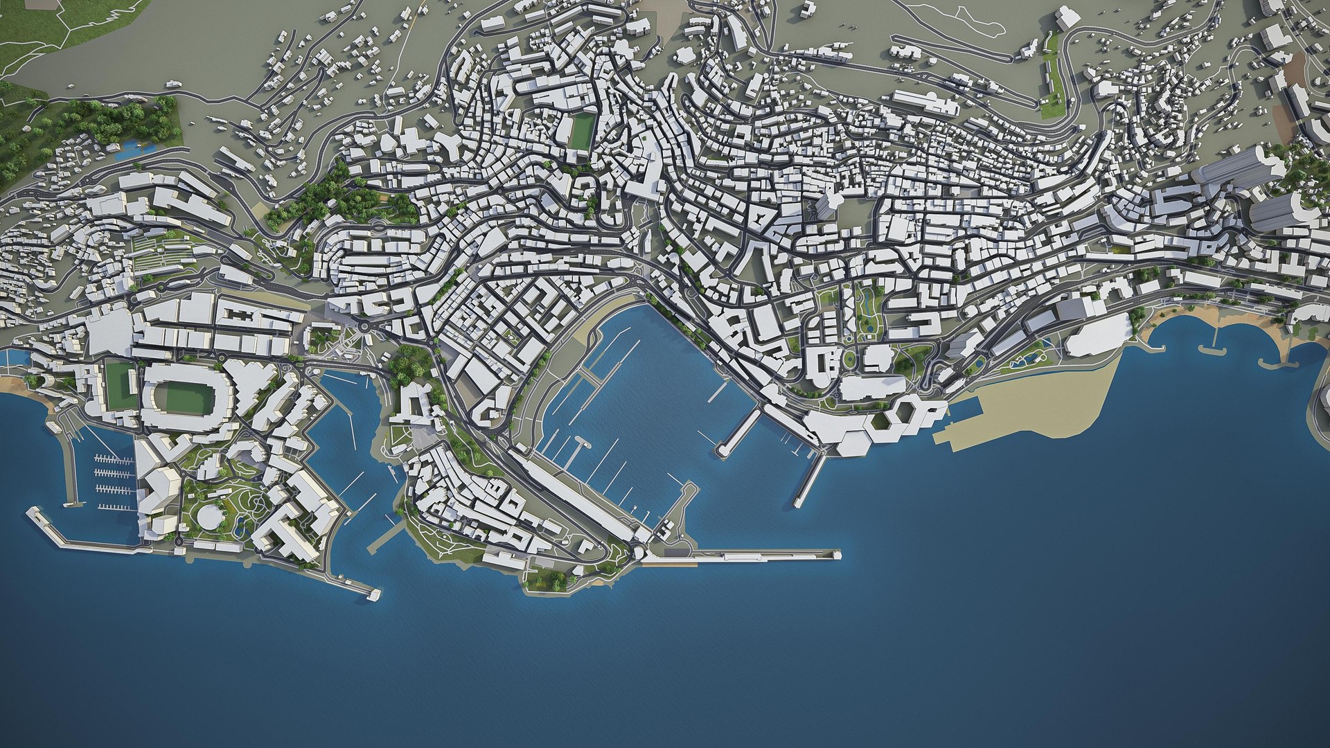 3D Monaco Surrounding - - TurboSquid 1497518