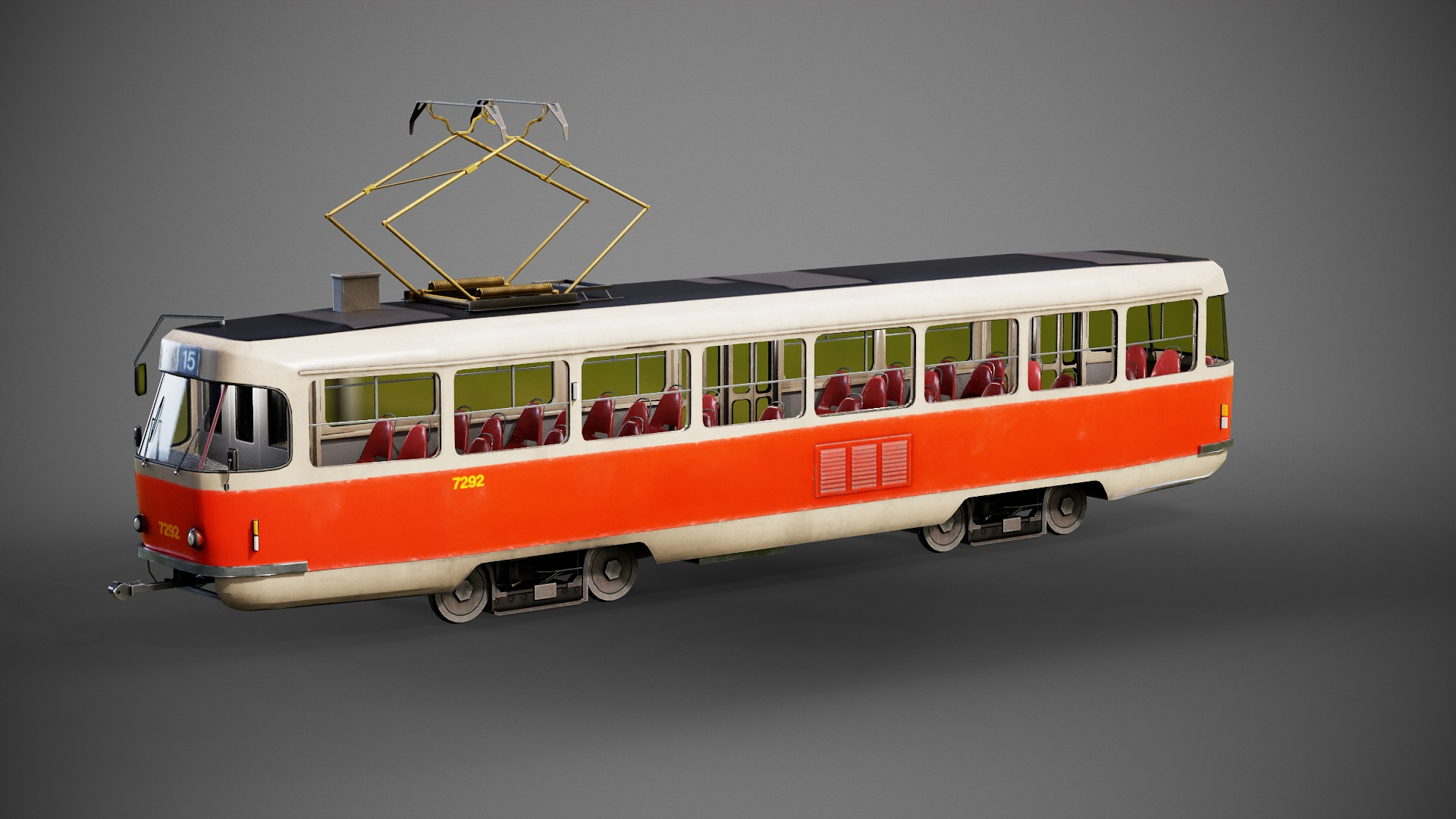 Tram Clean GameReady LODs 3D Model - TurboSquid 1921956