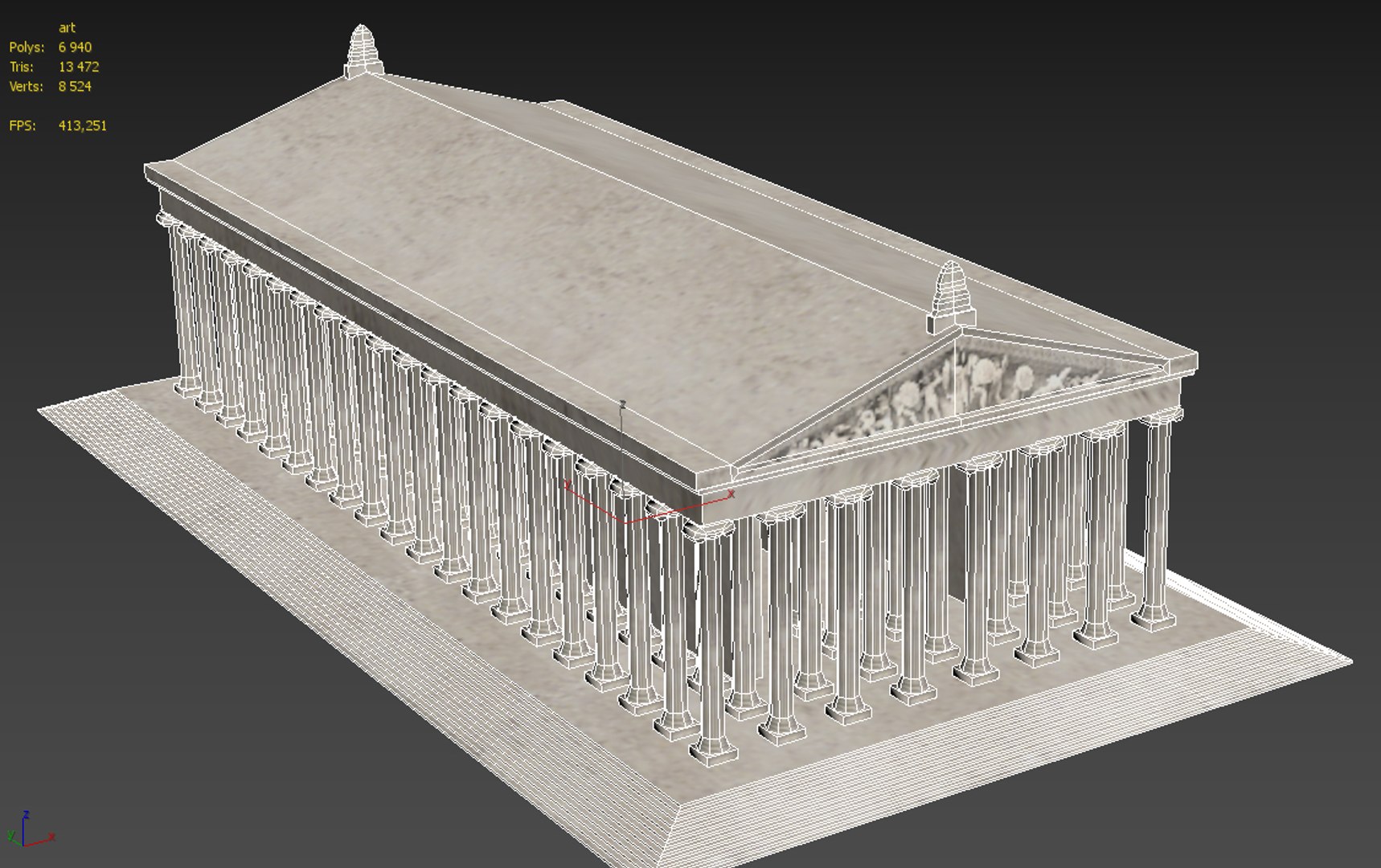 3D Temple Artemis Model - TurboSquid 1306261