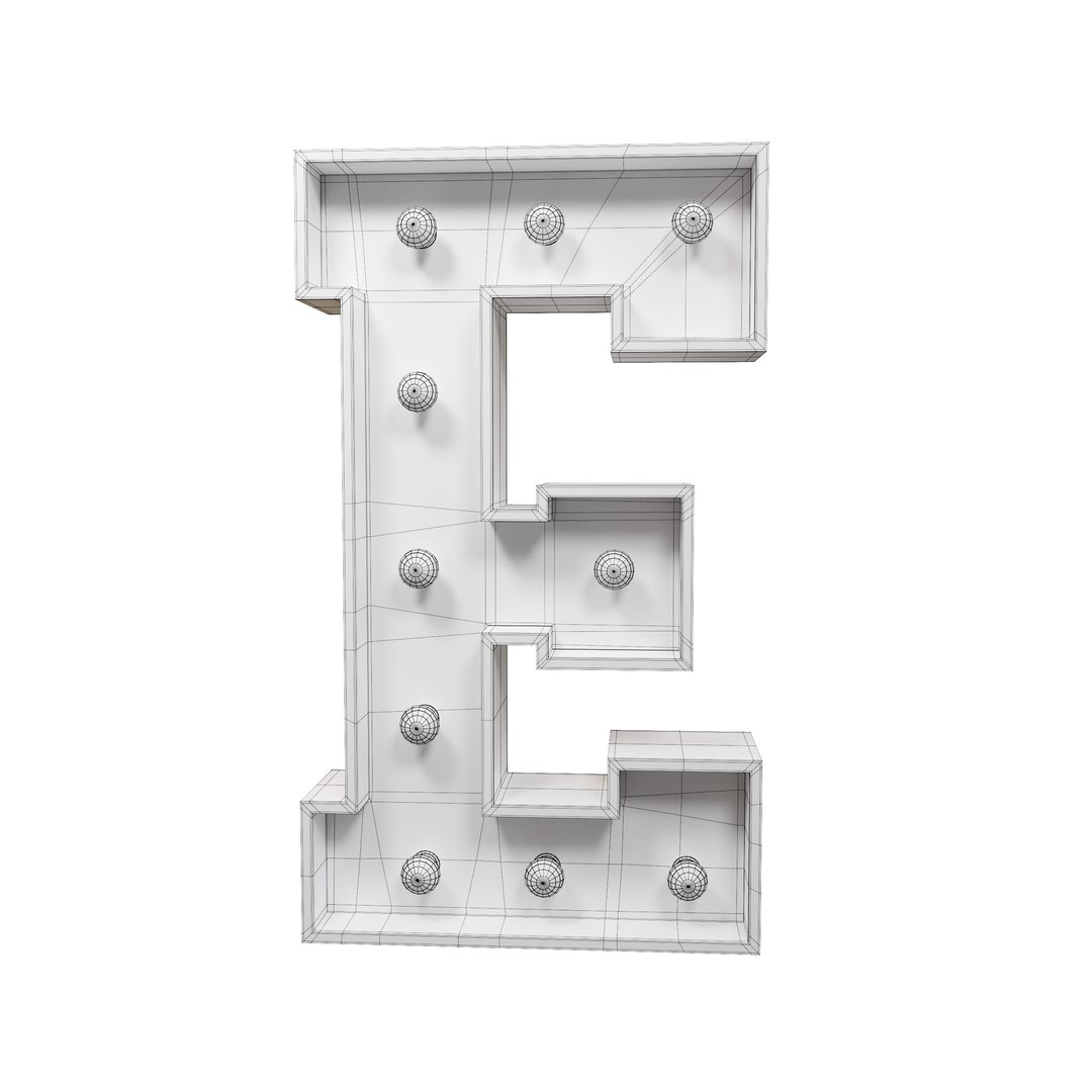 Marquee Letter E Glow Sign 3dmodel 3D Model - TurboSquid 1975415